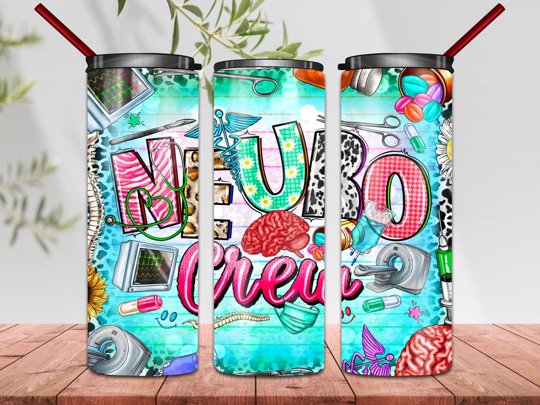Neuro Crew Tumbler Png, Nurse Life, 20oz Skinny Medical Tumbler ...