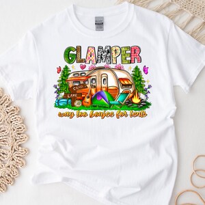 Glamper Way Too Boujee for Tents Png Sublimation Design Download ...
