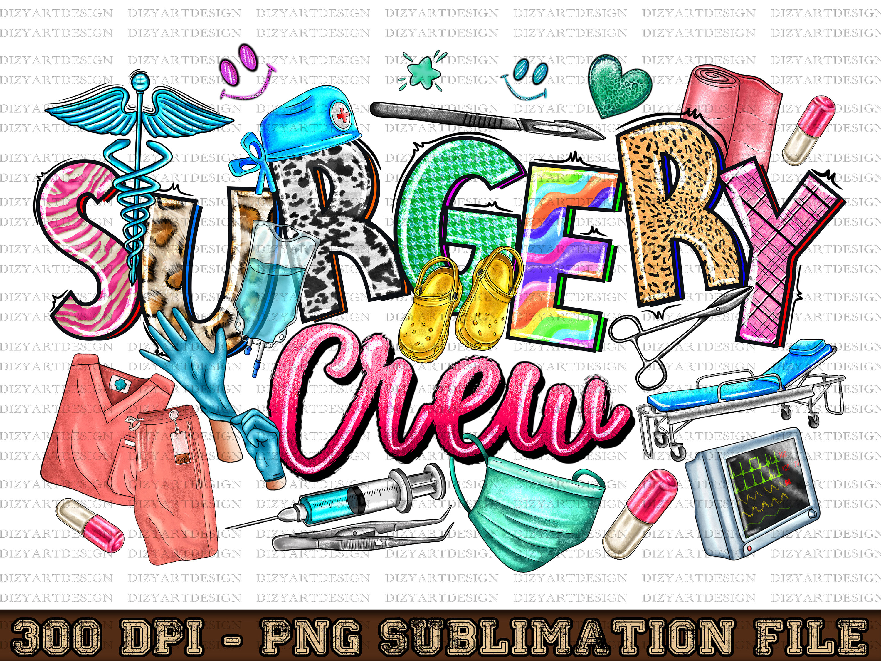 Surgery Nurse Png, Surgery Crew Png, Emergency Nurse, Leopard Lettering ...