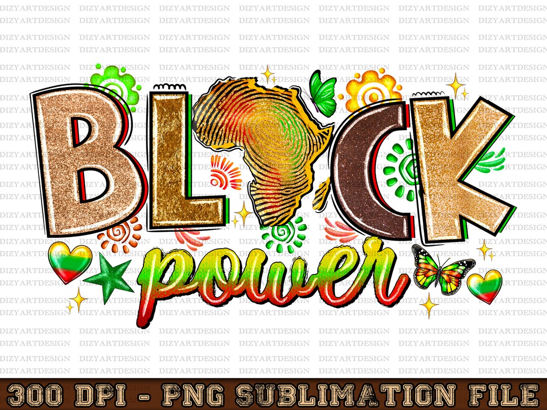 Black Power Png Sublimation Design, Dope Png, Black Woman Png, Black ...