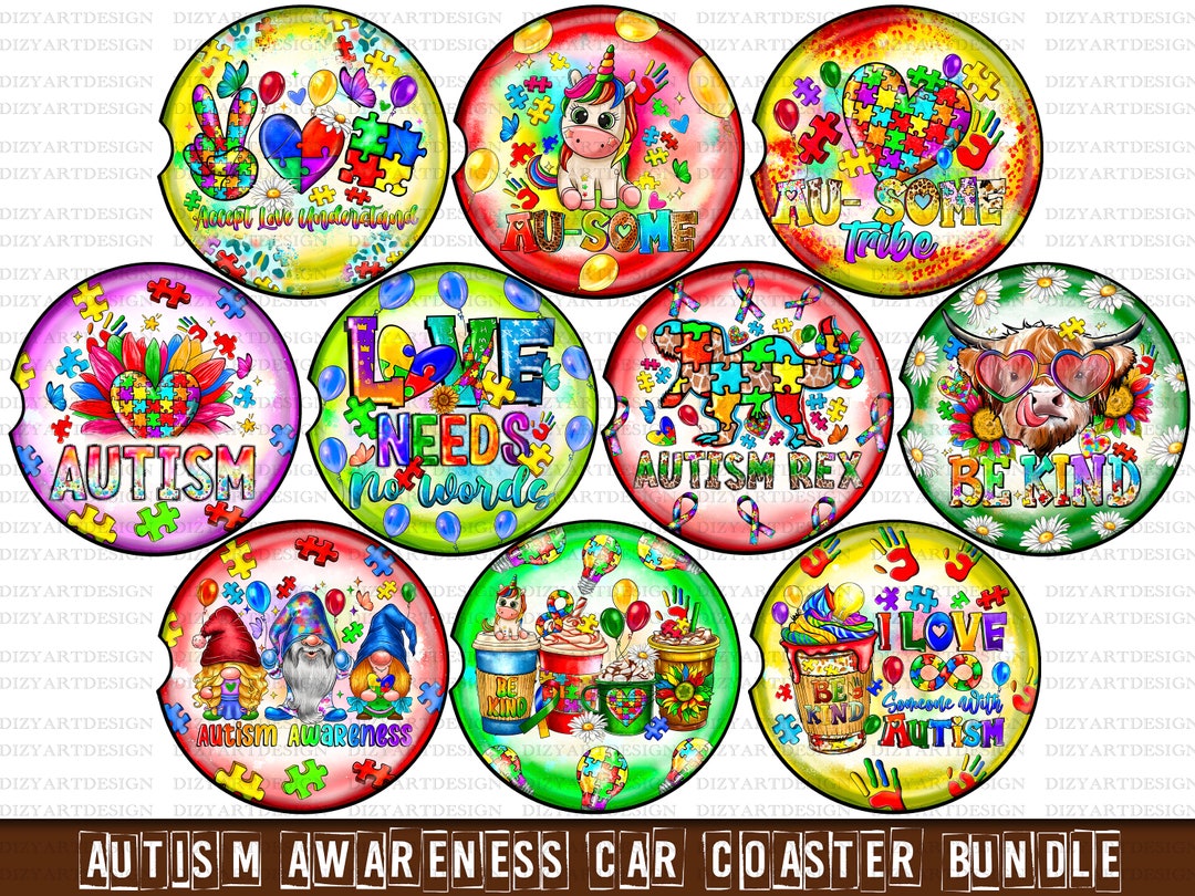 Autism Car Coaster Png, Western, Autism Awareness, Autism Png, Leopard ...