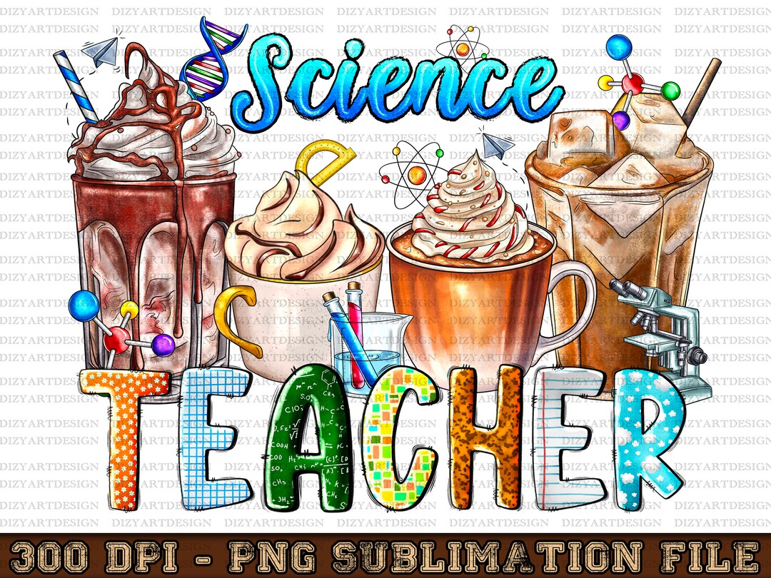 Science Teacher Png Sublimation Design Download, Teacher's Day Png ...
