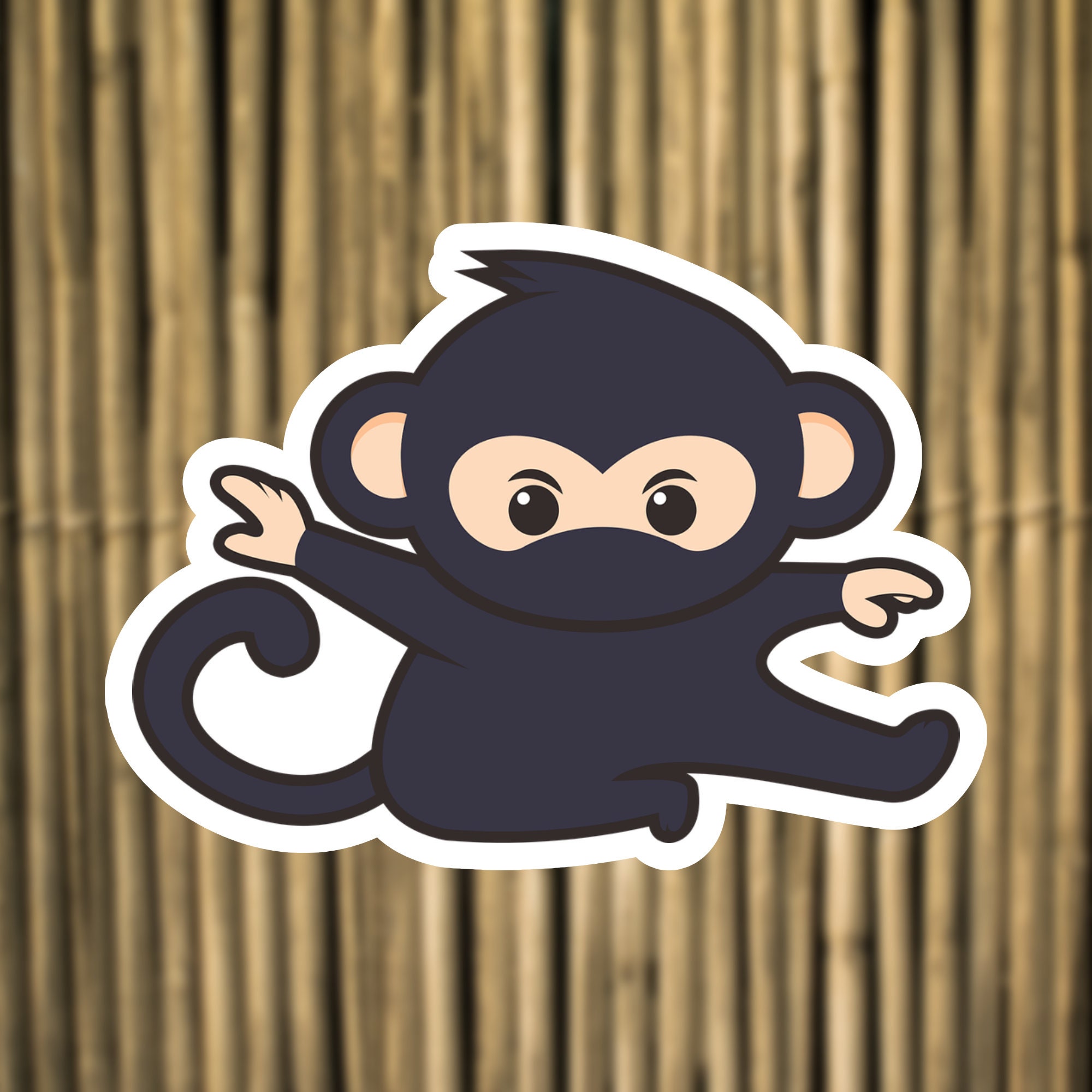 Cartoon Ninja Monkey