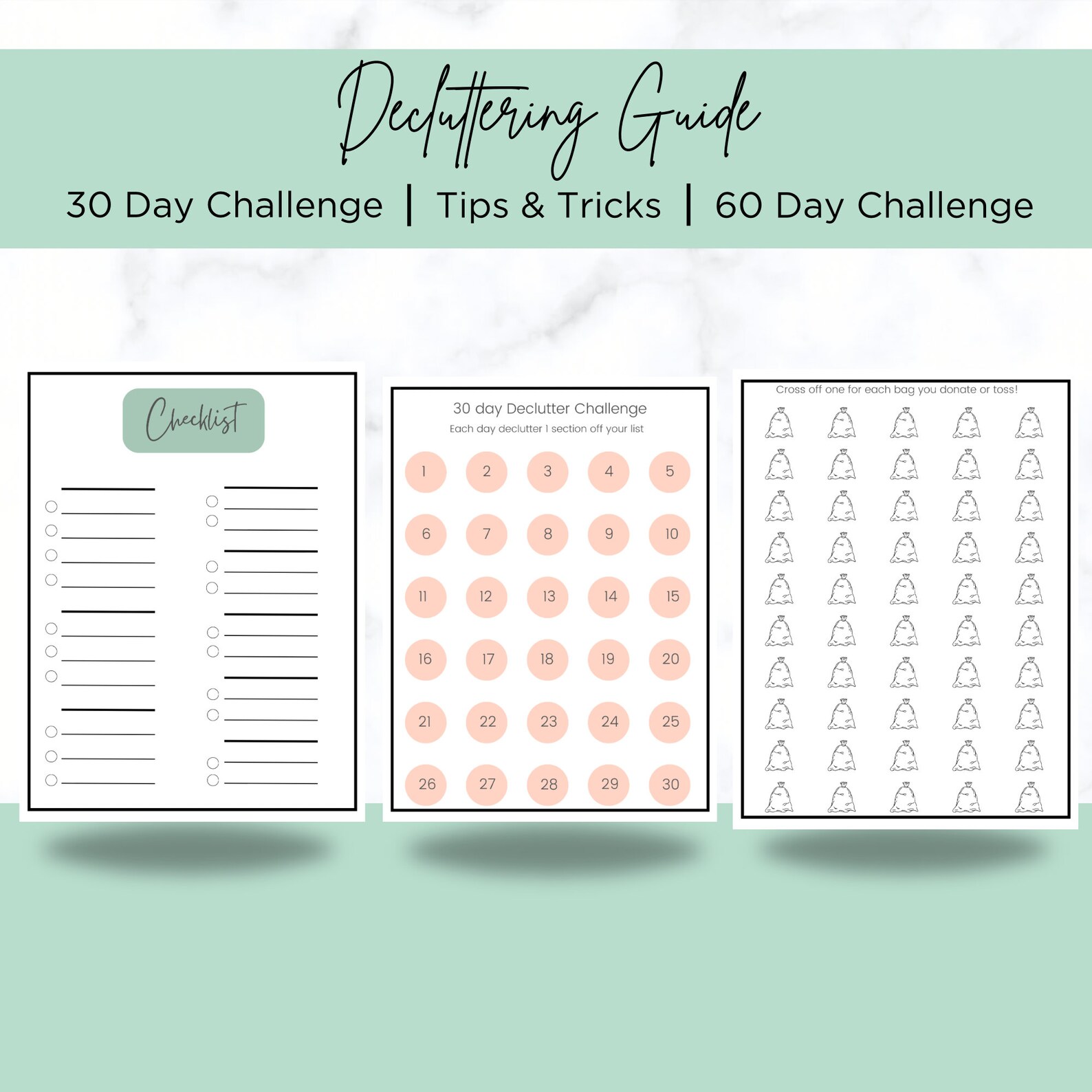 Decluttering Guide and Checklists, Digital Download, Cleaning Checklist ...