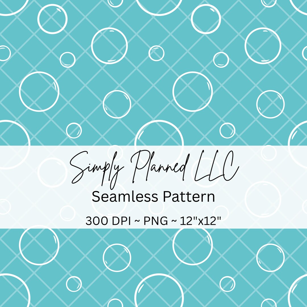 Bubble Seamless Pattern | Water and Bubbles Summer Time | 300 DPI ...