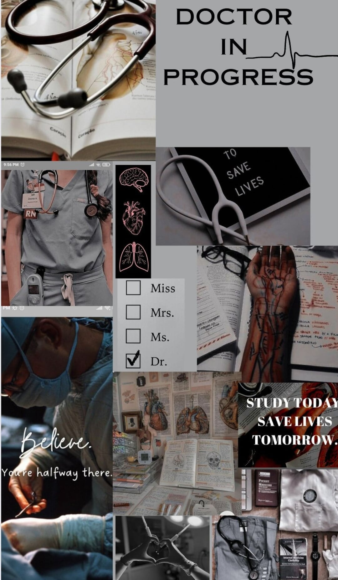 Medical Student, Motivation Wallpaper Sticker - Etsy