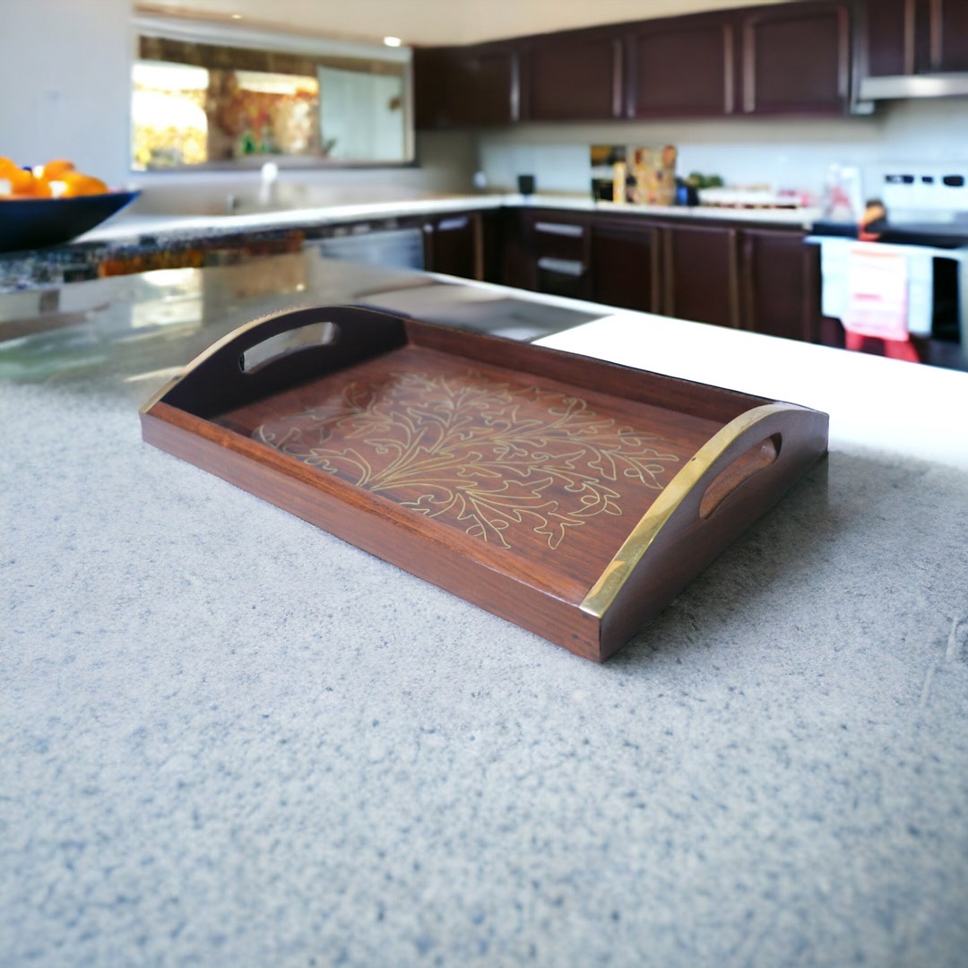 Wooden Serving Tray, Farmhouse Tray, Cedar Wooden Tray, Breakfast Tray ...