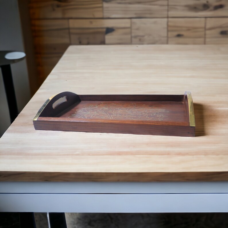Wooden Serving Tray, Farmhouse Tray, Cedar Wooden Tray, Breakfast Tray ...