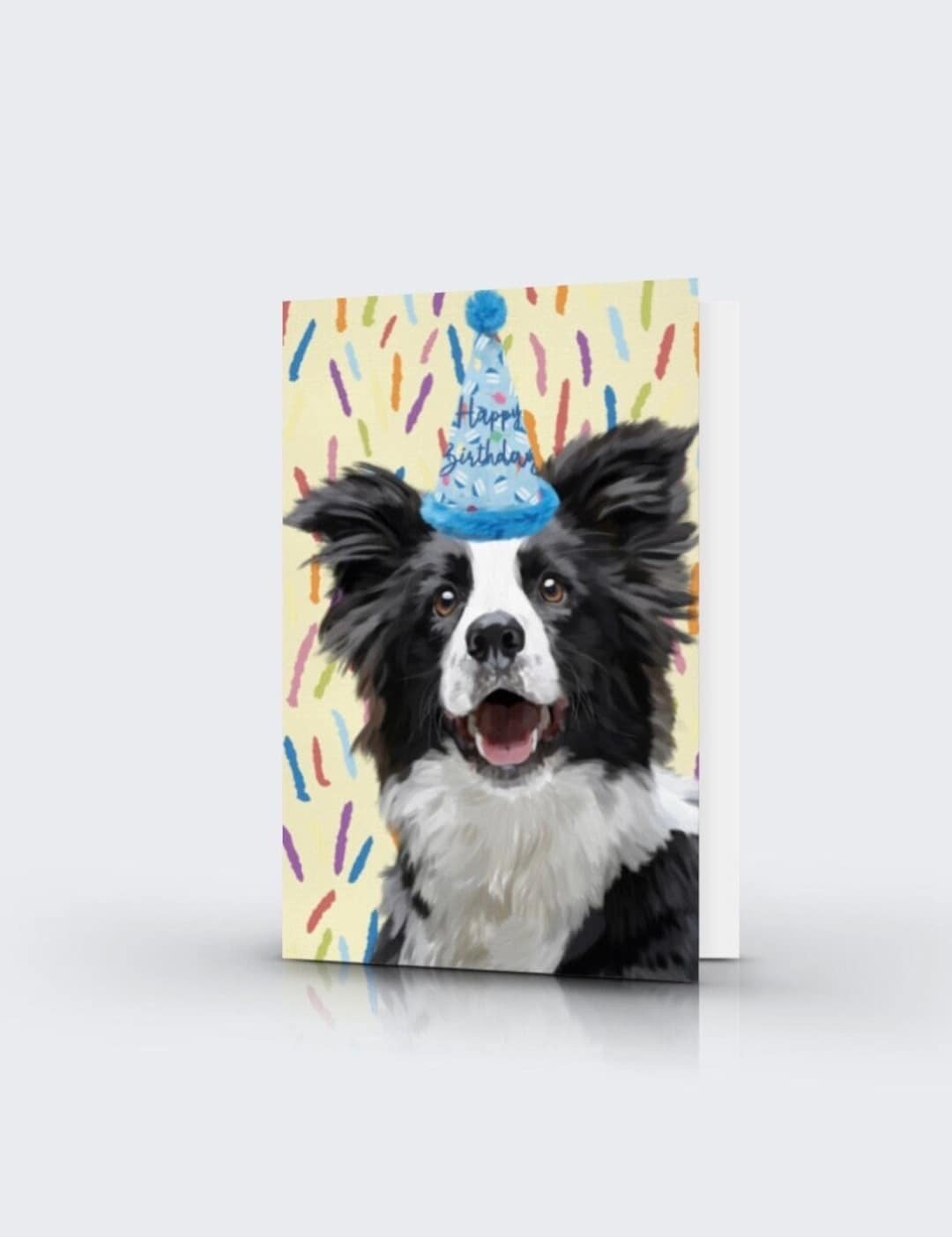 Border Collie Birthday Card Dog Card Happy Birthday Gift for Dog Lover ...