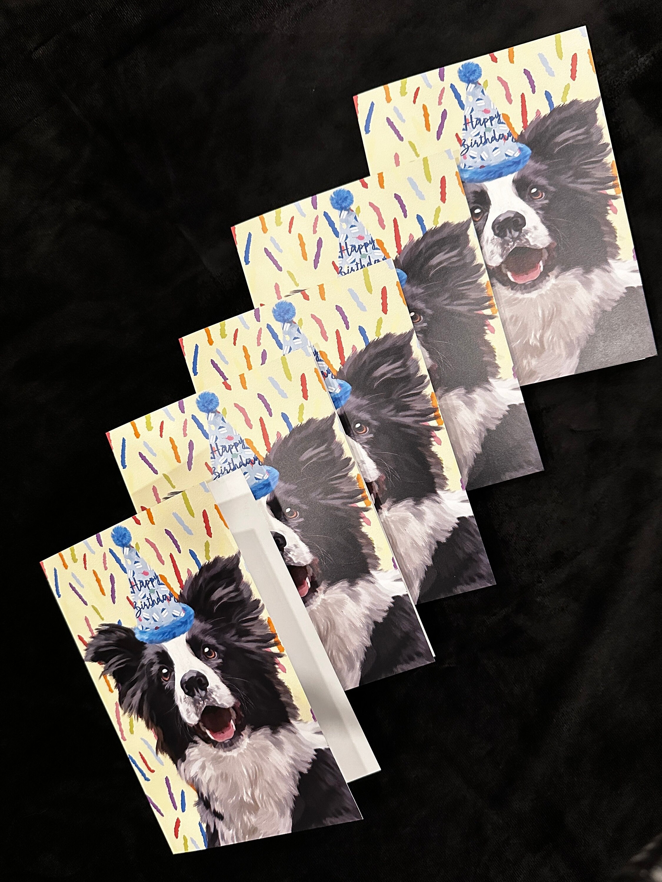 Border Collie Birthday Card Dog Card Happy Birthday Gift for Dog Lover ...