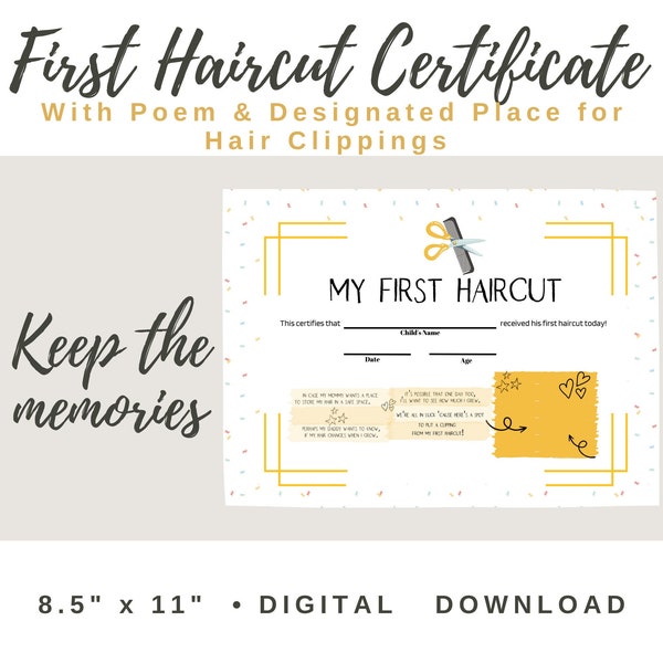 First Haircut Keepsake - Etsy