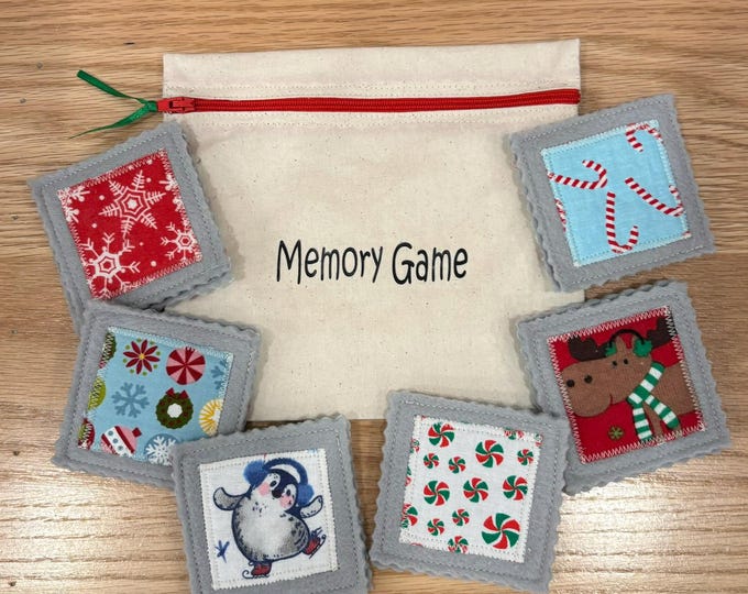 Fabric Memory Game - Christmas - Matching Game - Quiet Play - Gift for ...