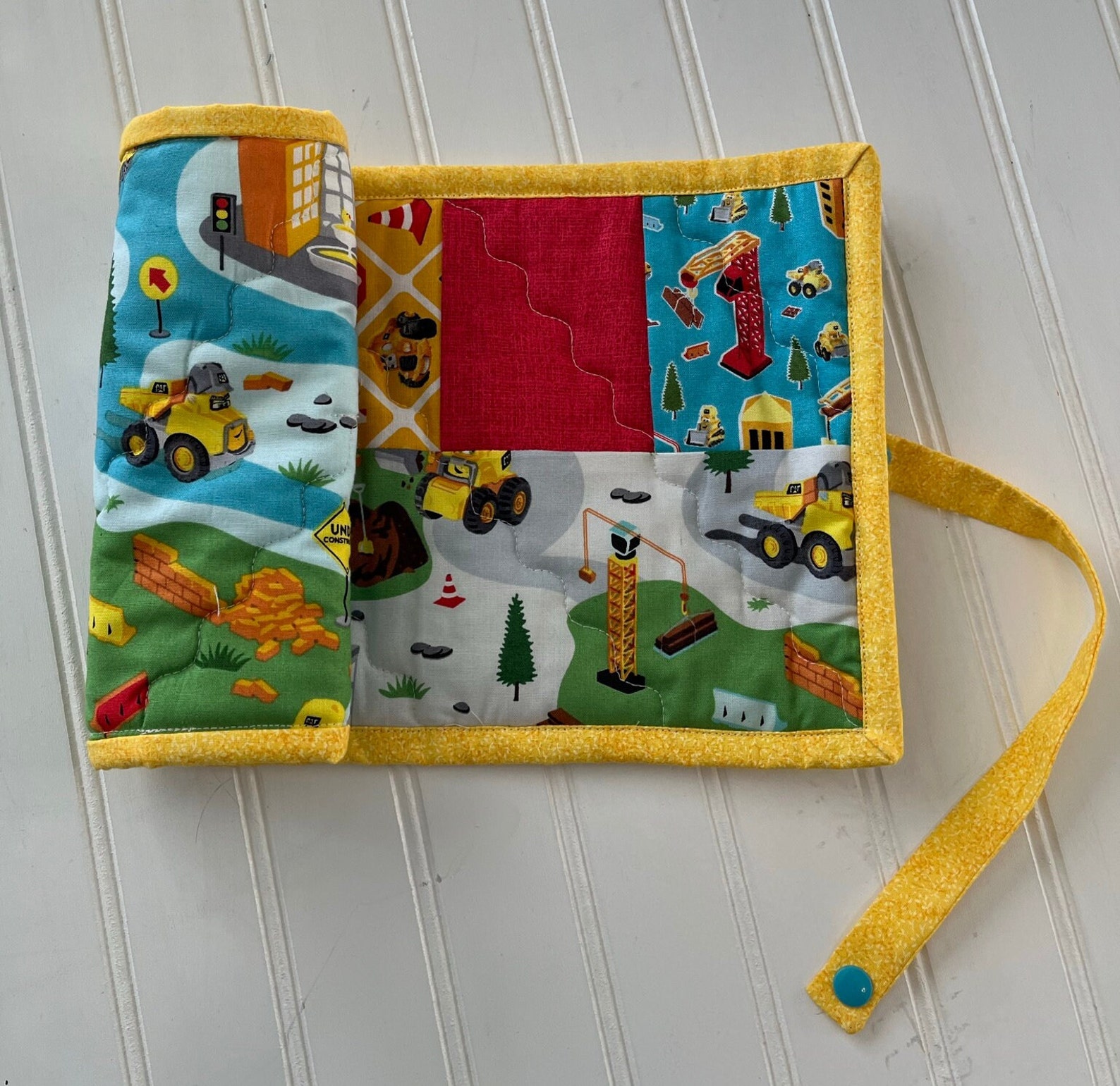 Travel Construction Play Mat - Roll up - Pretend Play - Quiet ...