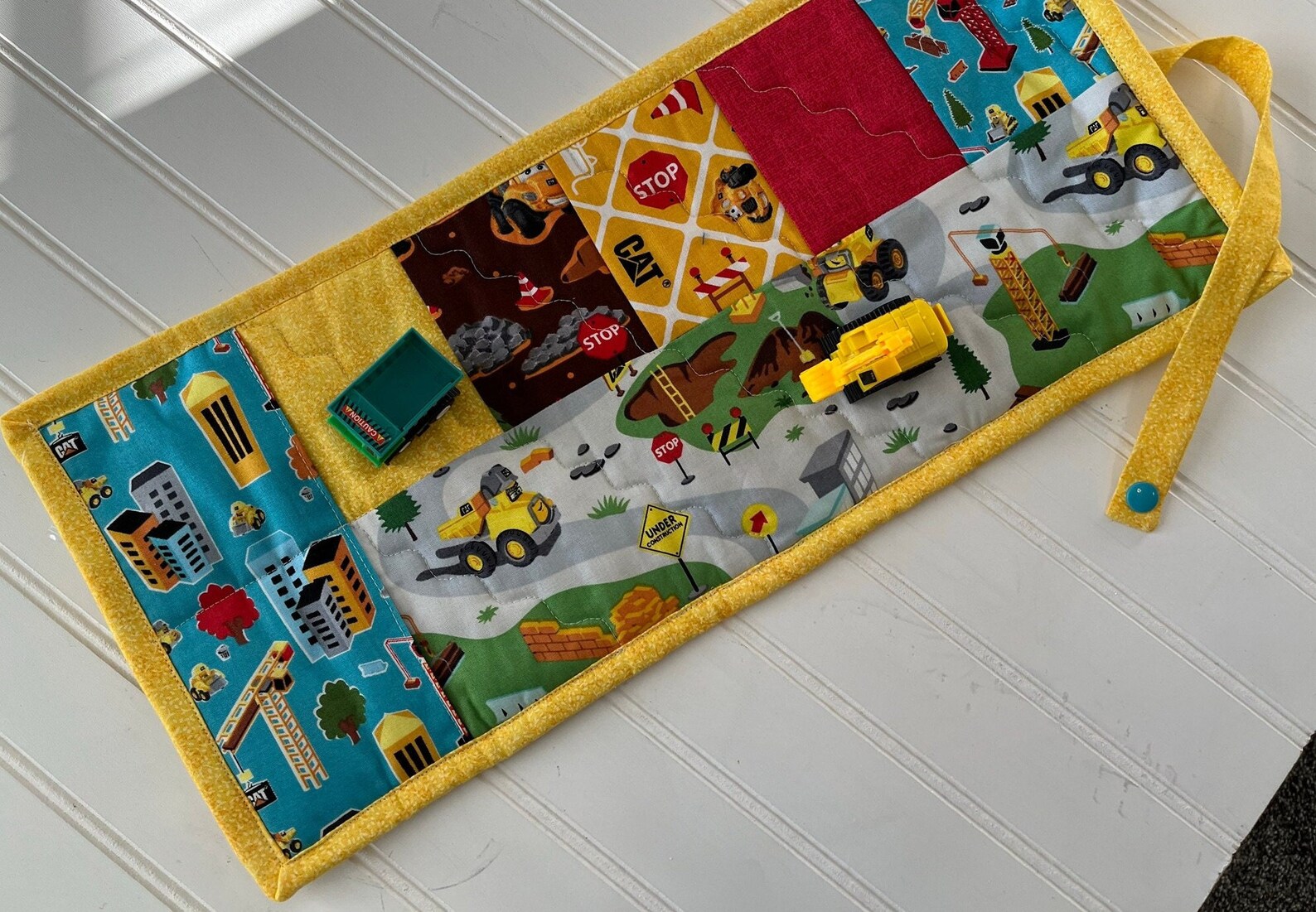 Travel Construction Play Mat - Roll up - Pretend Play - Quiet ...