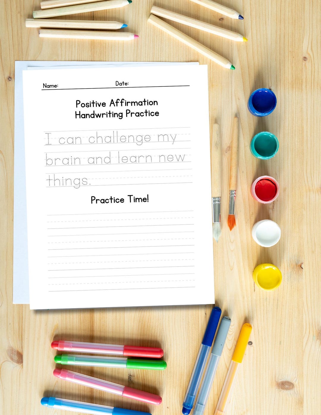 Positive Affirmation Worksheets, Homeschool Handwriting Worksheets ...