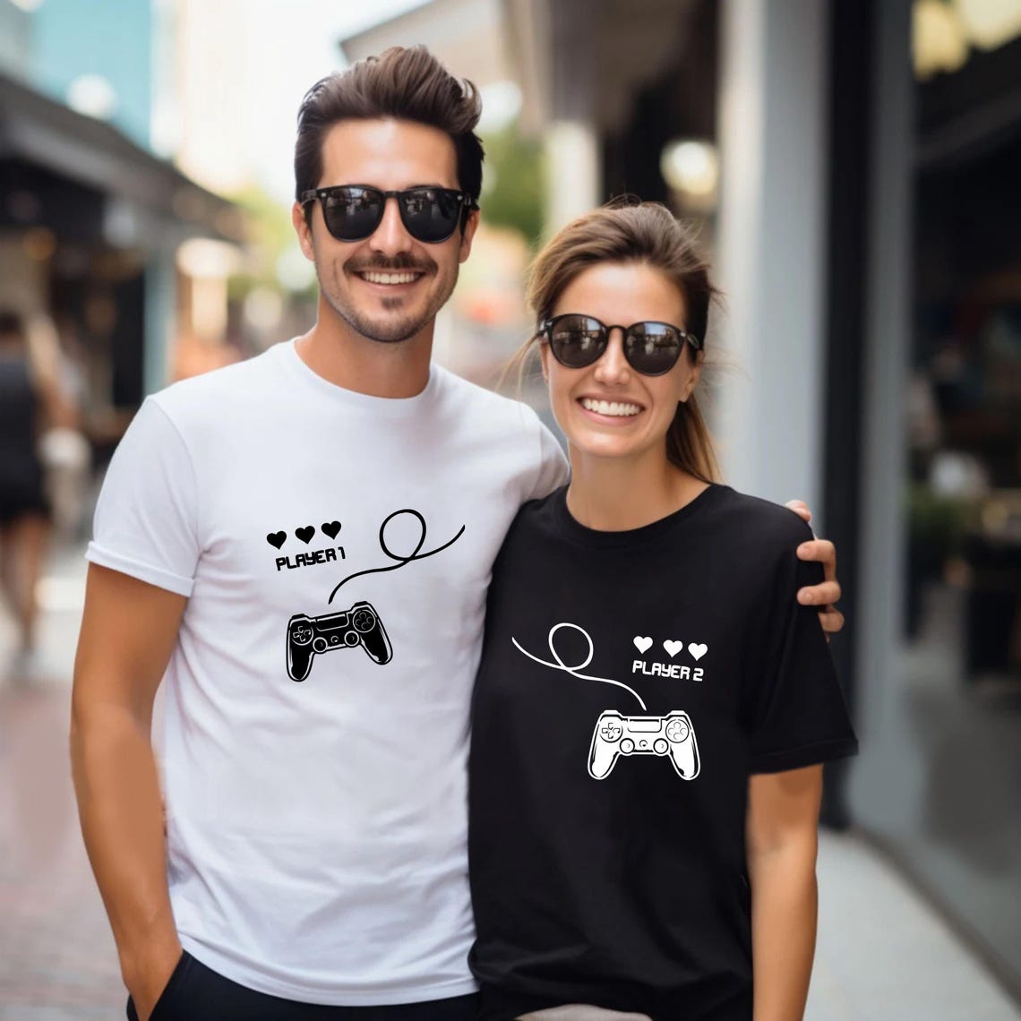 Player 1 & Player 2 Love Connection Couple Shirts, Newlywed Gift ...