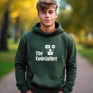 The Codefather Hoodie Coding Sweatshirt Programming Hoodie Computer Programmer Engineer Hoodie ...