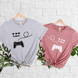 Player 1 & Player 2 Love Connection Couple Shirts, Newlywed Gift ...