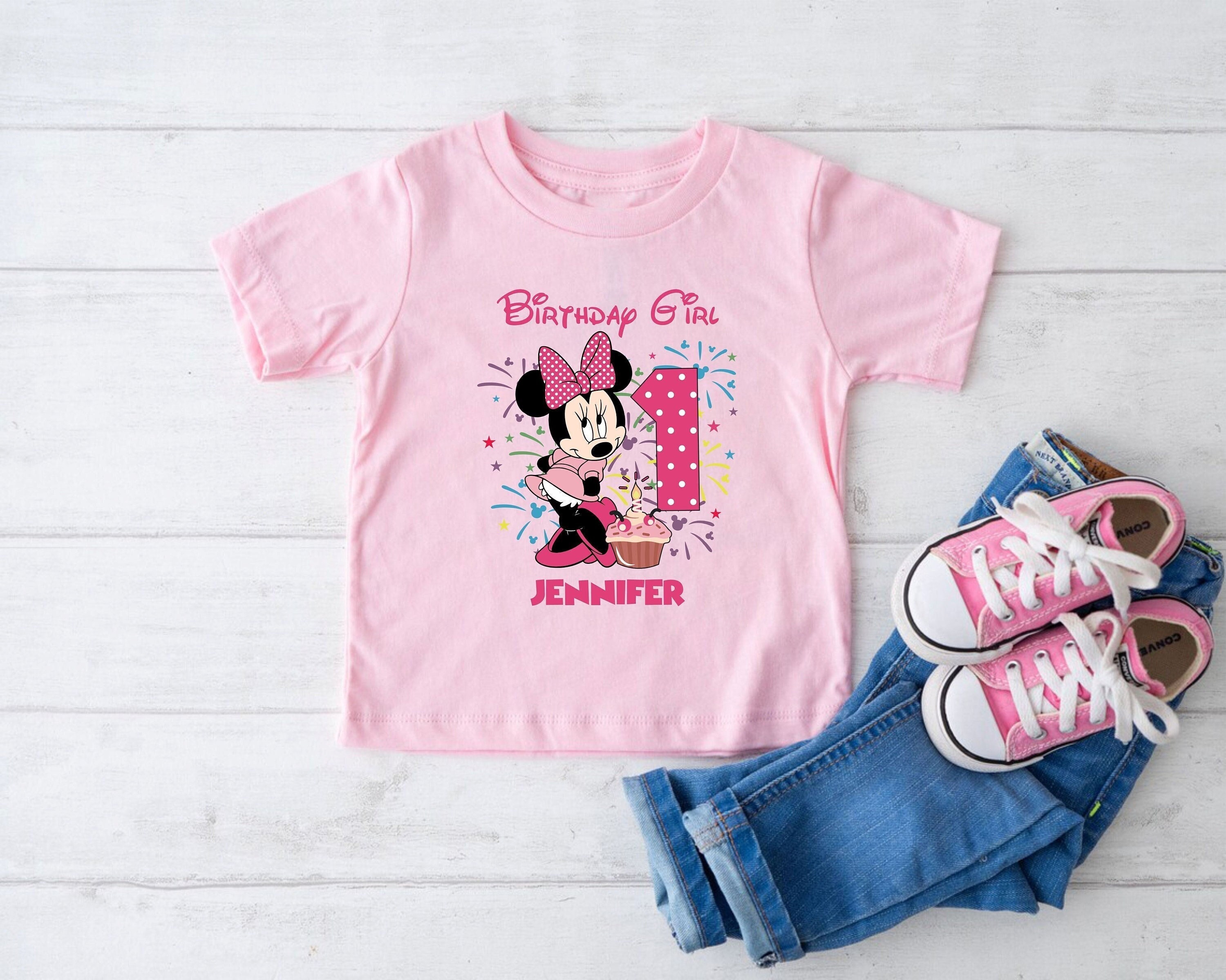 Personalized Minnie Mouse Theme First Birthday T-shirt Custom - Etsy