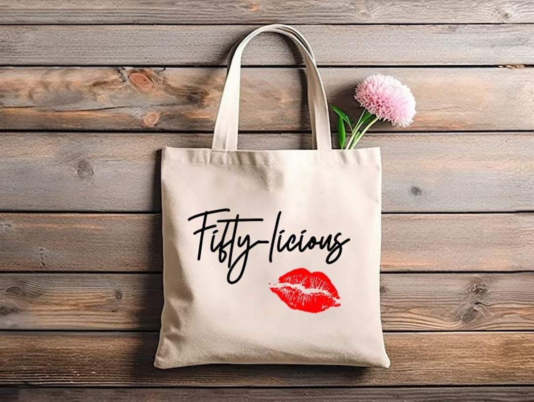50th Birthday Party Tote Bag 50th Birthday Gifts Fifty-licious Bag ...