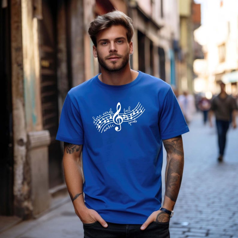 Music Shirt Music Teacher Gifts Where Words Fail Music Speaks Tshirt ...