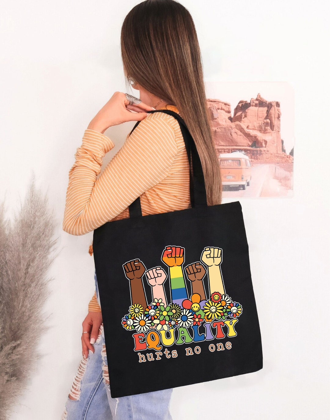 Human Rights Accessories Equality Quotes Tote Bag Pride Month Gifts ...