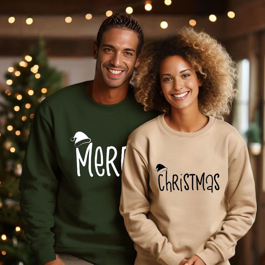 Merry Christmas Sweaters, Couple Matching Sweatshirts, Christmas Gift ...