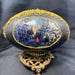 Vintage Hinged Emu Egg Diorama, Winter-themed W/ Miniature Skiers ...