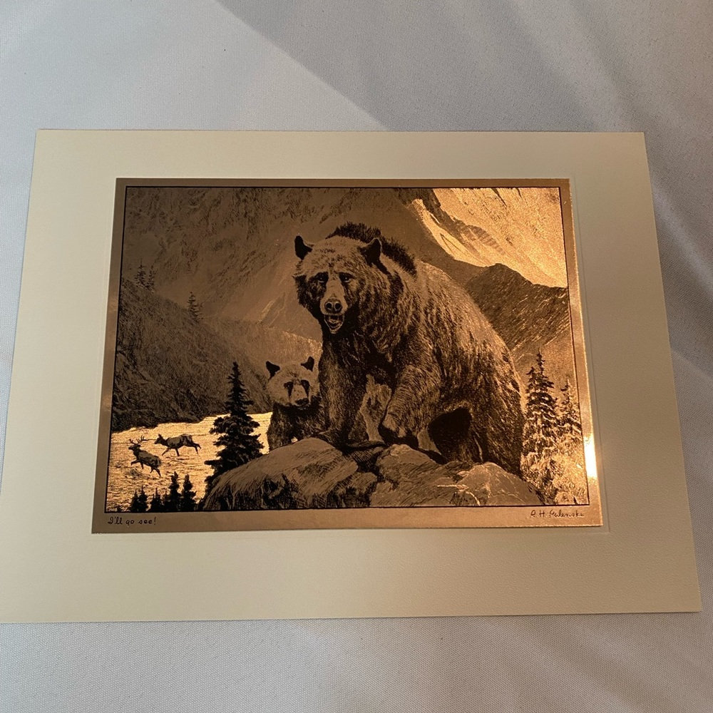 Vintage Big Game Copper-etch Prints by Reinhold “R.H” Palenske - Etsy