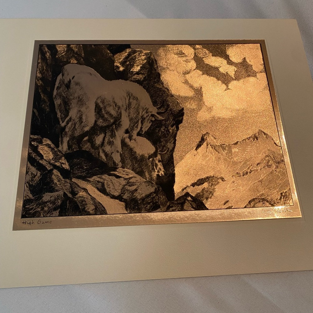 Vintage Big Game Copper-etch Prints by Reinhold “R.H” Palenske - Etsy