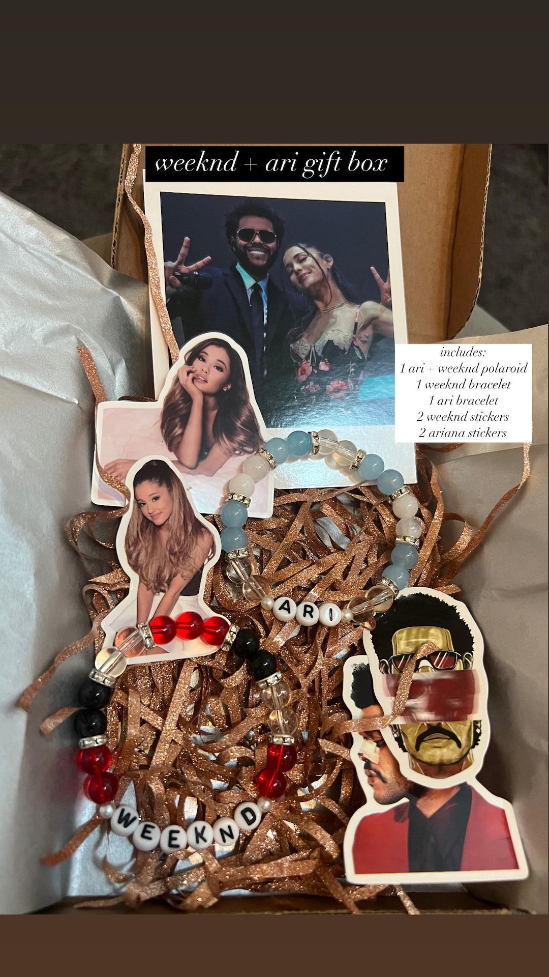 The Weeknd & Ariana Grande Bracelet Gift Boxes | Wicked Musical Gift ...