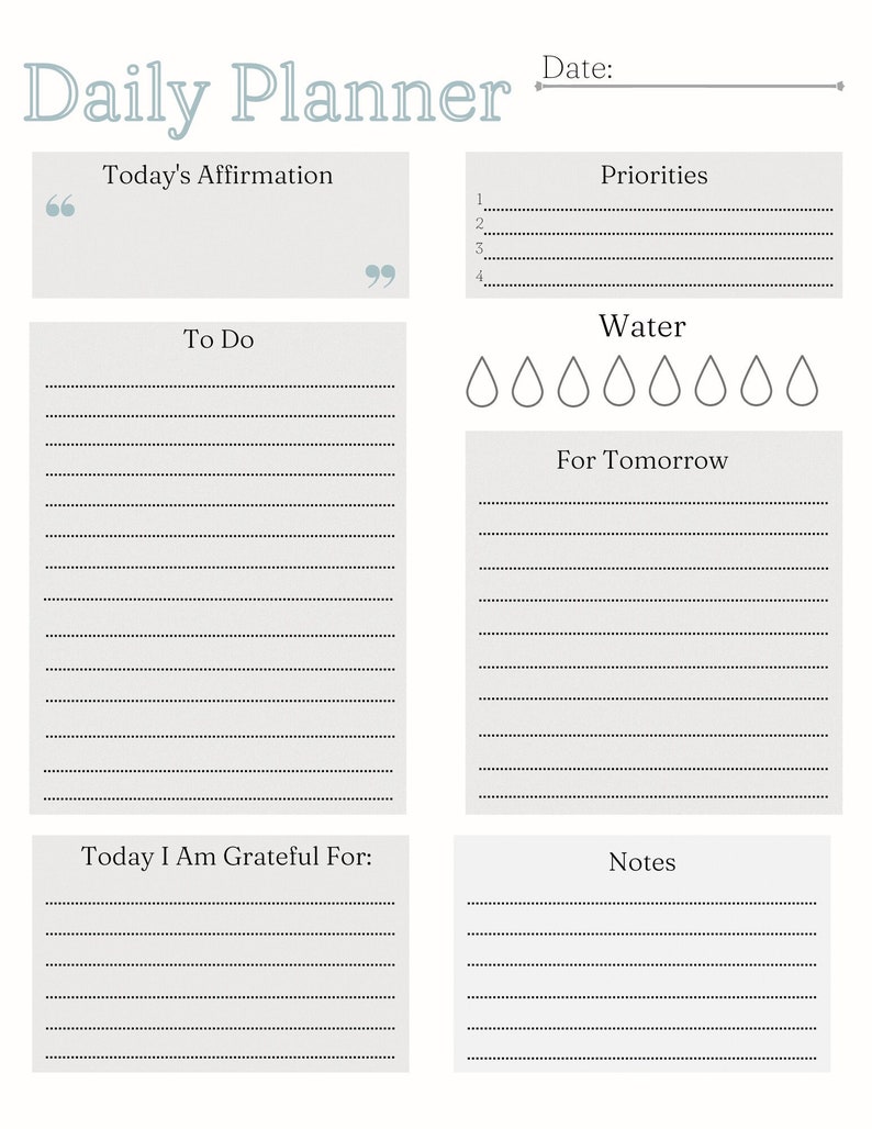 Daily Planner, to Do List, Productivity Planner, Daily Priorities ...