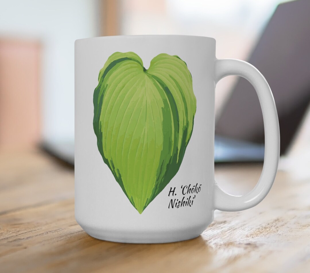 Hosta Leaf 15 Oz Mug - H. 'choko Nishiki' | Garden Inspired Ceramic ...