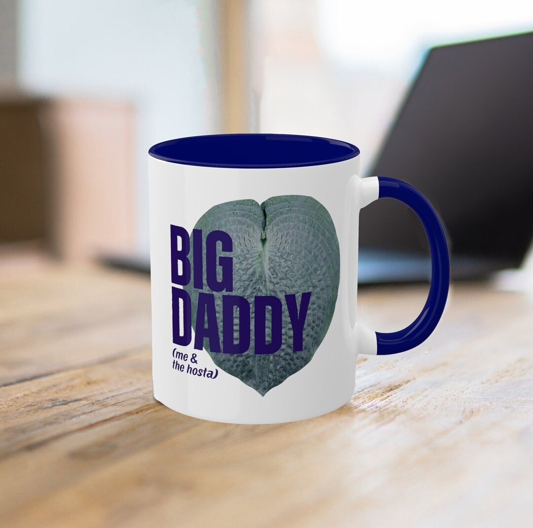 Big Daddy Hosta Color Accent Mug | Hosta Lover Ceramic Coffee Cup ...