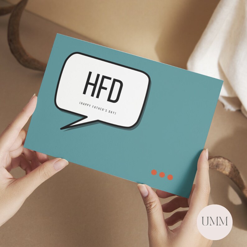 Digital Printable Father's Day Foldable Card. Digital Download PDF ...