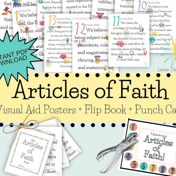 10 Commandments Printable, LDS Primary, Visual Aid Memorization ...