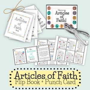 13 Articles of Faith Printable, LDS Primary 2023, Visual Aid ...
