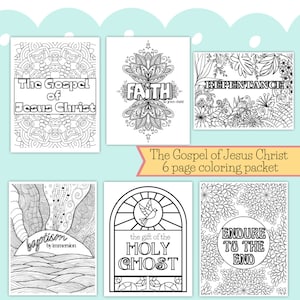 Gospel of Jesus Christ Coloring Packet, LDS Primary 2023, Adult and ...