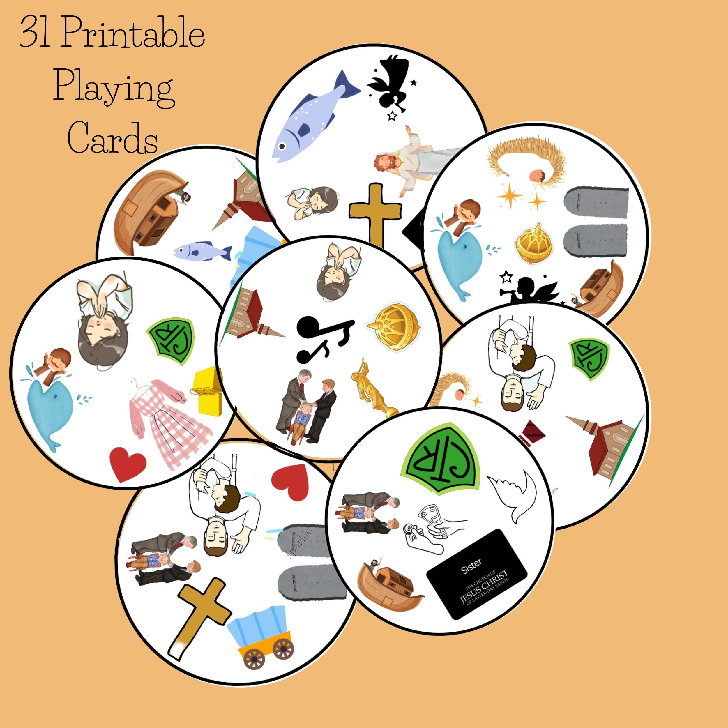 LDS Spot and Seek It and Card Game, Gospel Matching for Family Home ...