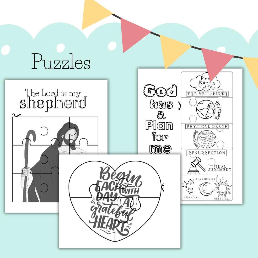 LDS General Conference Kids Activity Packet – Printable Games, Coloring ...
