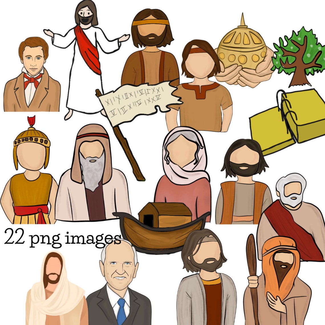 Book of Mormon Clipart Visual Aids, PNG Characters and Prophets, Church ...