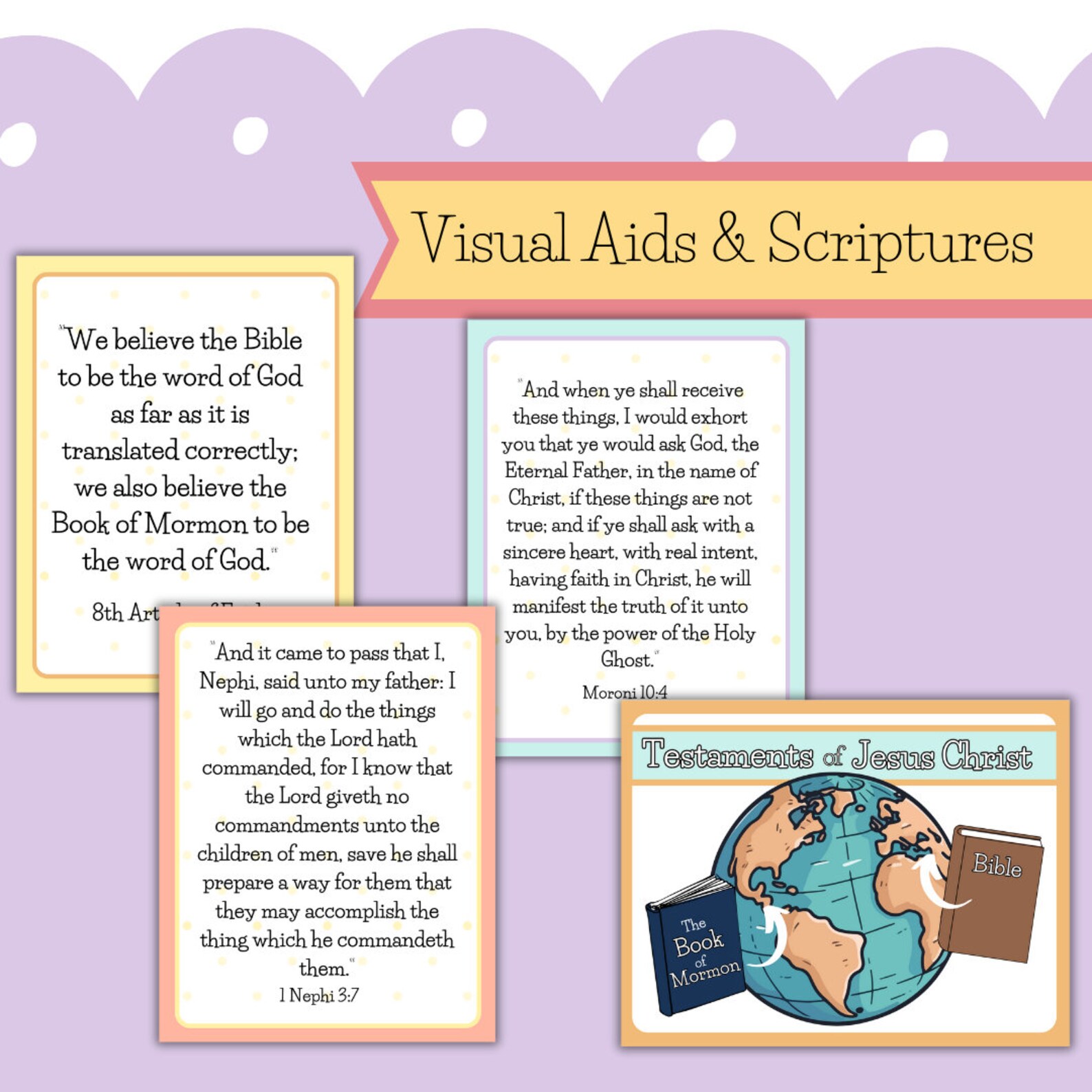 LDS Primary Bulletin Board Bundle, 2024 Book of Mormon, Church of Jesus ...