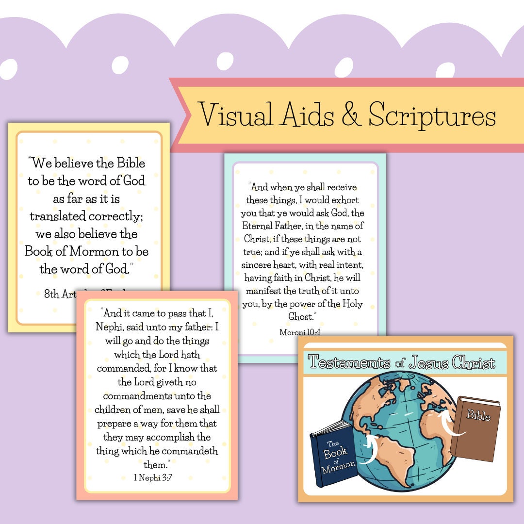 LDS Primary Bulletin Board Bundle, 2024 Book of Mormon, Church of Jesus ...