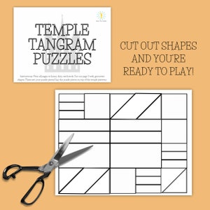 LDS General Conference Activity Temple Tangram Puzzle, Quiet Sunday ...