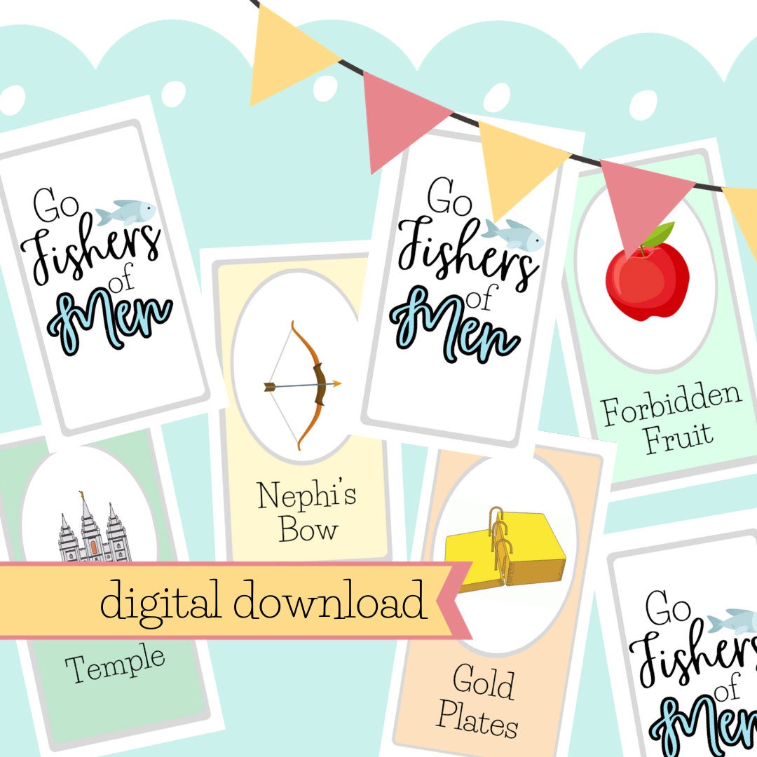 LDS Go Fish Card Game, Scripture Themed Cards for Family Home Evening ...