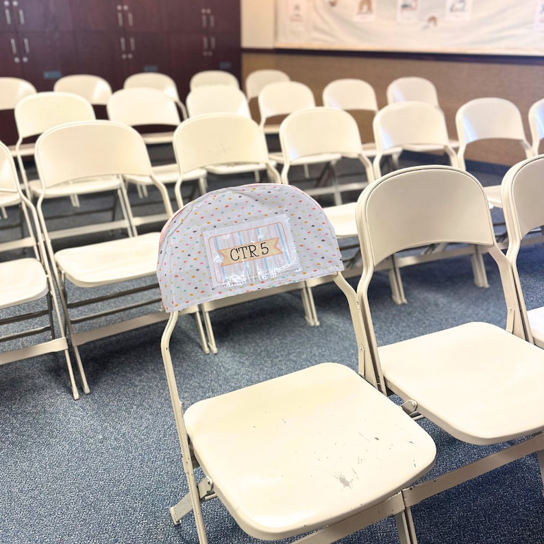 Primary Folding Chair Covers, LDS Church Class Chair Signs, Fabric ...