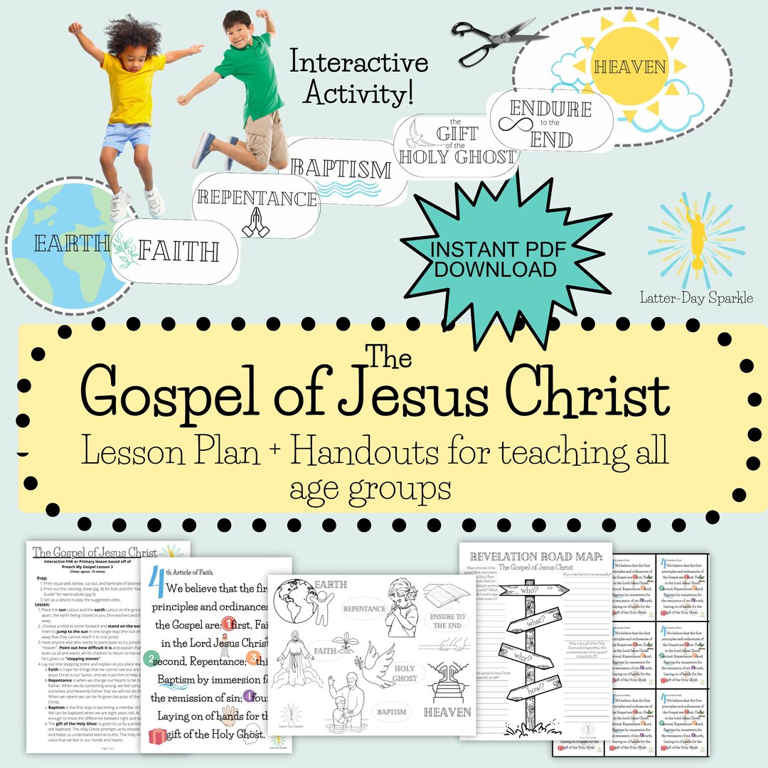 The Gospel of Jesus Christ Family Home Evening or Primary Lesson ...