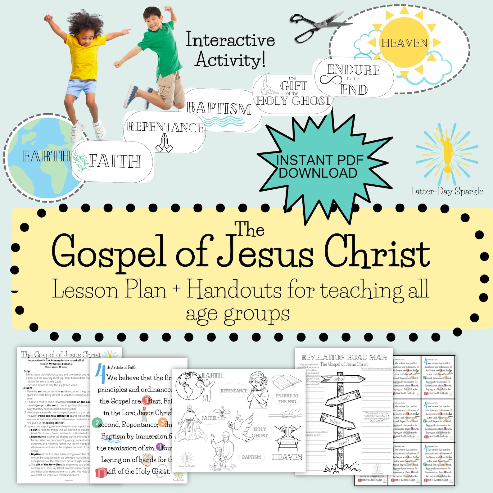 The Gospel of Jesus Christ Family Home Evening or Primary Lesson ...