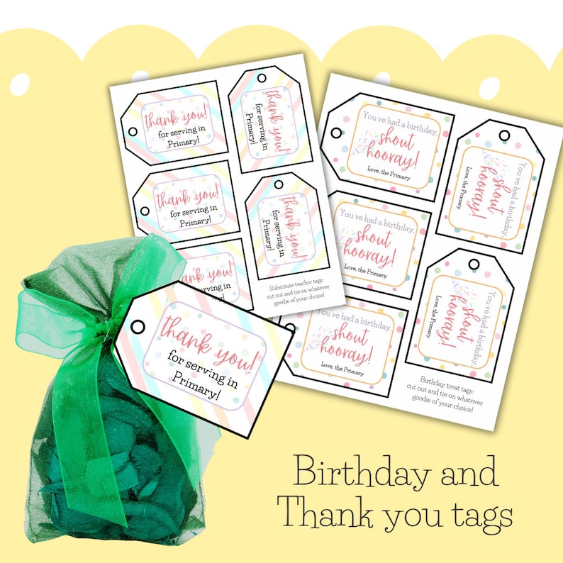 LDS Primary Sign and Tag Bundle, 2024 Book of Mormon, Church of Jesus ...