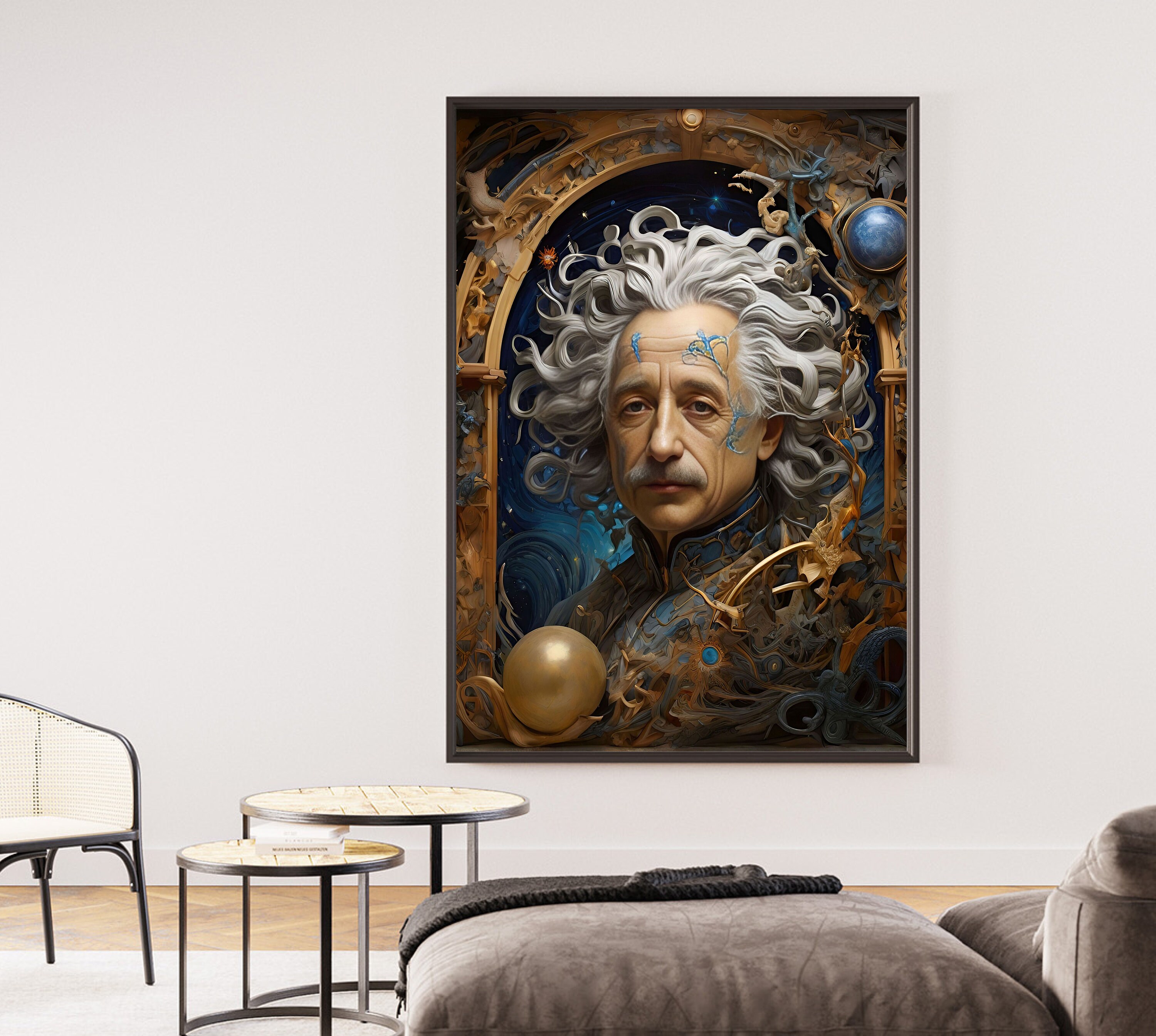 Albert Einstein Scientist Digital Print, Culture Wall Art, Einstein ...